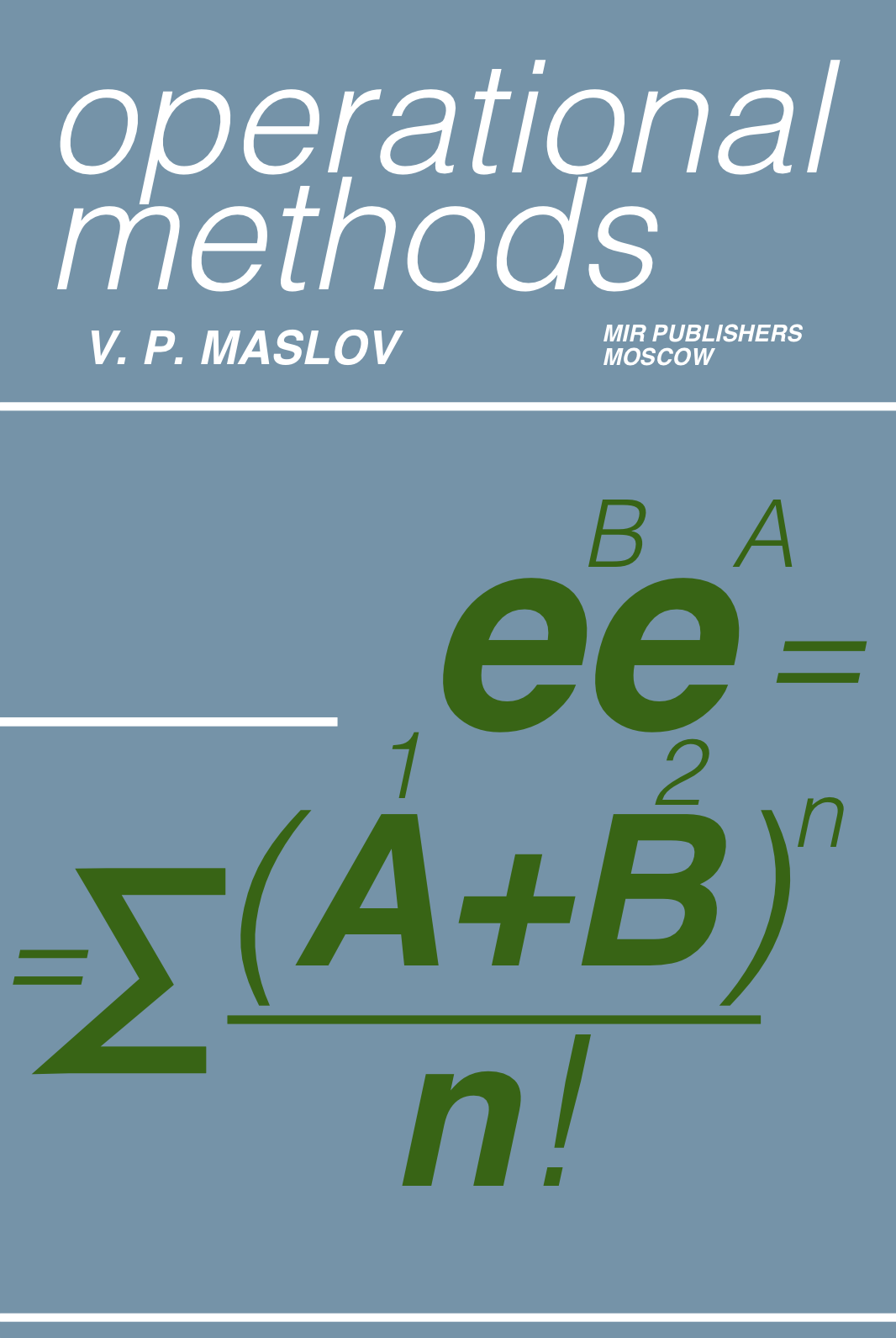 Operational Methods – Maslov | Mir Books