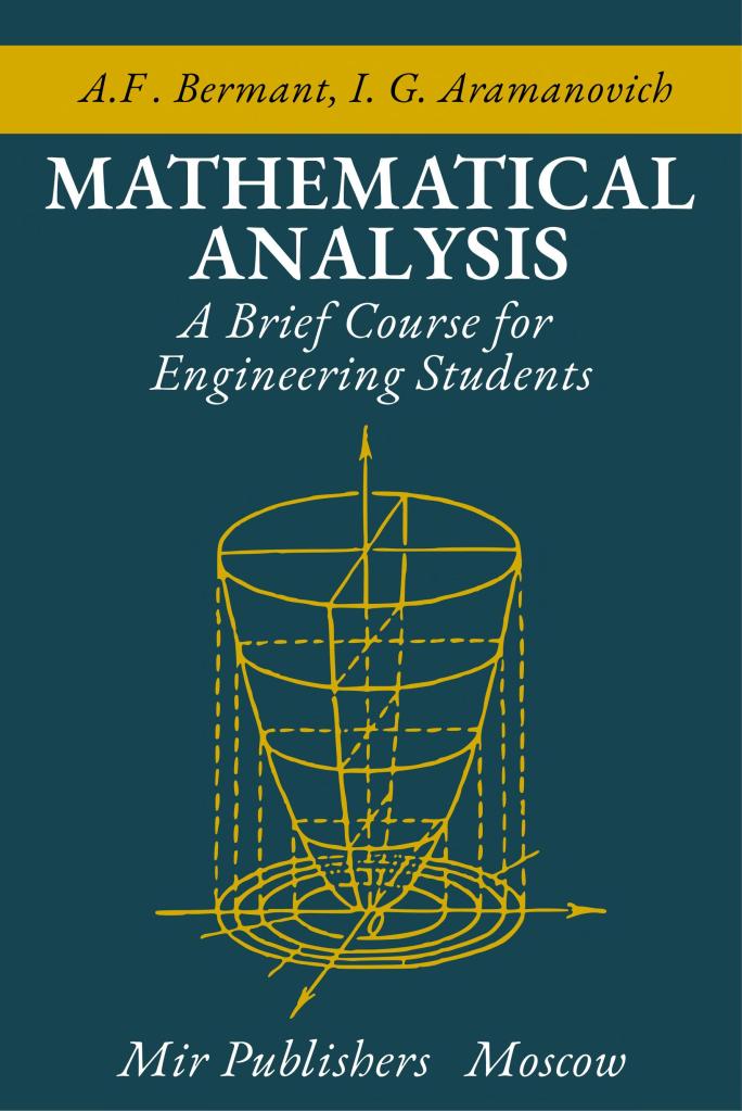 Mathematical Analysis – A Brief Course For Engineering Students ...