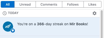 A year of daily posts and counting… | Mir Books