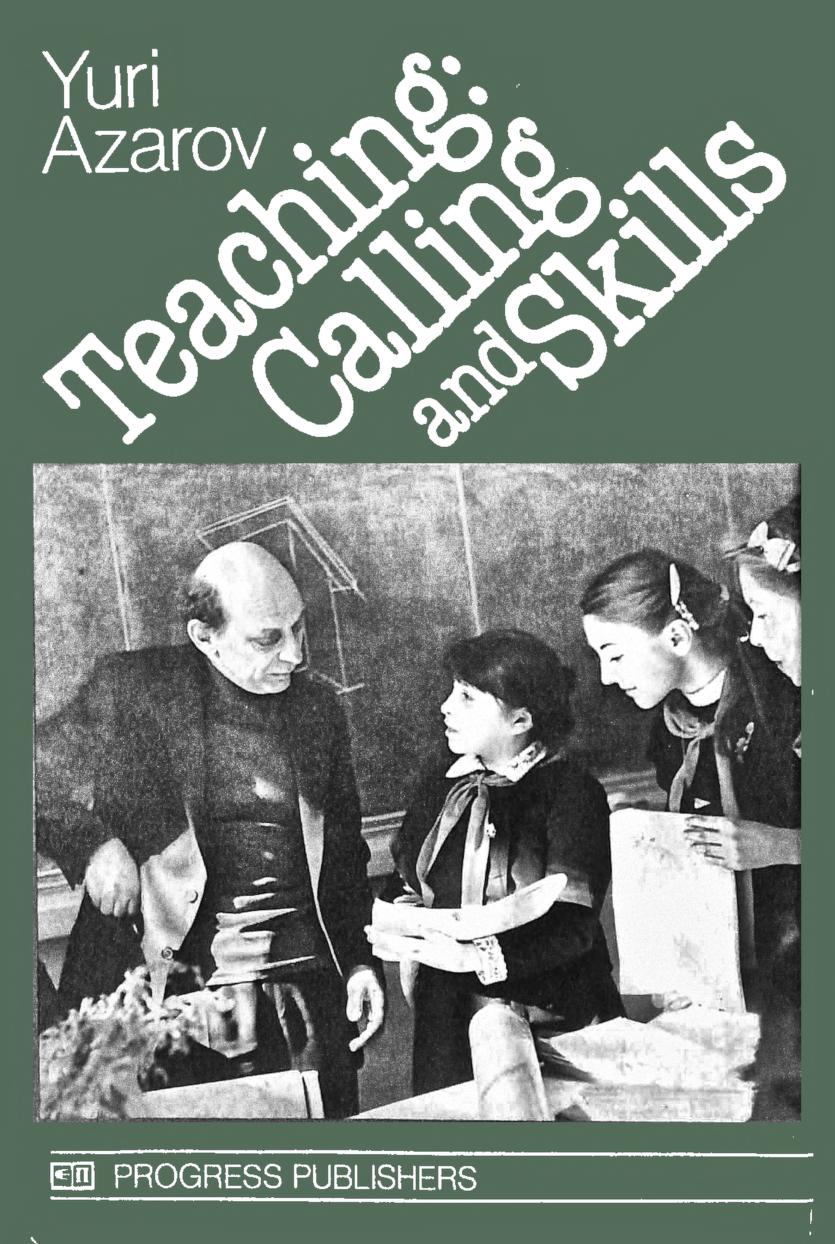 Teaching Calling And Skills by Yuri Azarov | Mir Books
