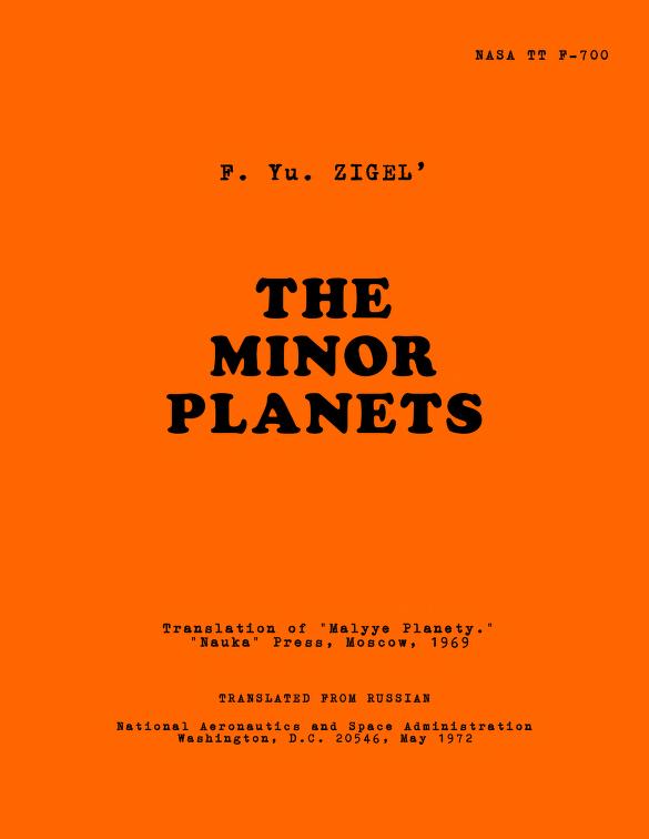 The Minor Planets by F. Yu. Zigel’ | Mir Books